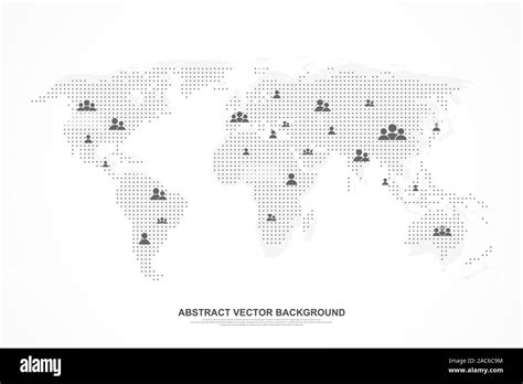 Global Network Connection Concept Social Media Abstract Background Internet Communication Big