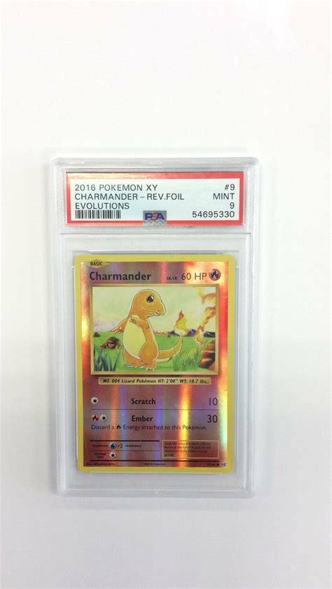 2016 Pokemon Xy Evolutions 9 Charmander Reverse Foil Psa 9 Gamestop