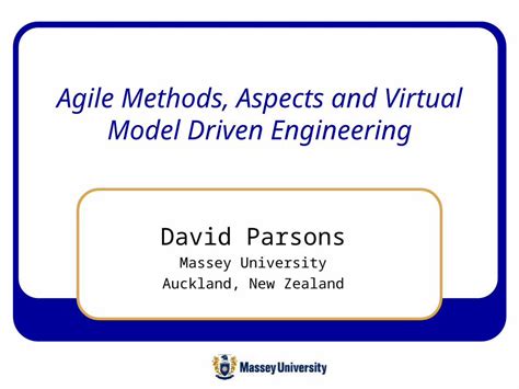 Ppt Agile Methods Aspects And Virtual Model Driven Engineering David