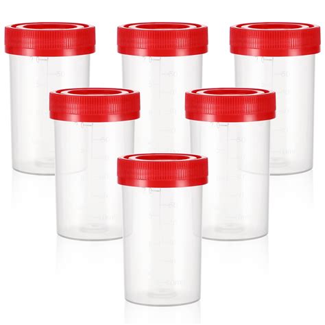 Yarnow 10 Pcs Specimen Containers Sample Bottles Urine Sample Pots Sample Cups With Lids