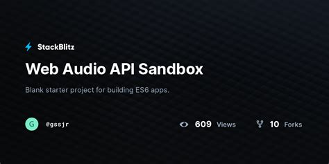 Web Audio Api Sandbox Stackblitz