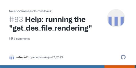 Help Running The Get Des File Rendering Issue