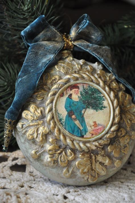 Купить Елочные игрушки медальоны елочные украшения золотой елочные игрушки… Victorian