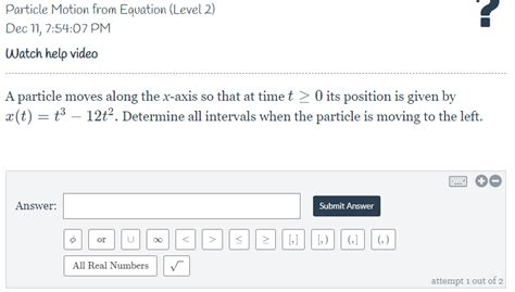 Solved Particle Motion From Equation Level 2 Dec 11 Chegg Com