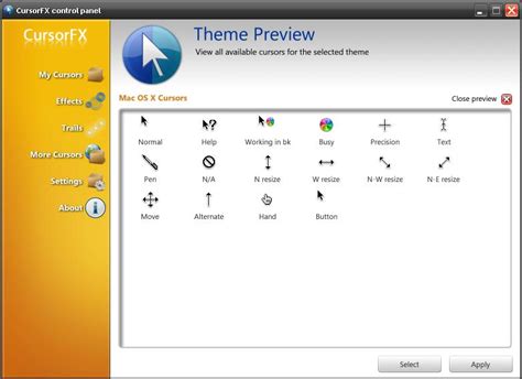 CursorFX Mac OS X FREE DOWNLOAD WinCustomize Com
