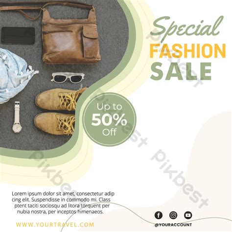패션 소셜 미디어 포스트 디자인 템플릿 Png Ai 무료 다운로드 Pikbest