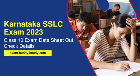 Karnataka SSLC Exam 2023 Class 10 Exam Date Sheet Out
