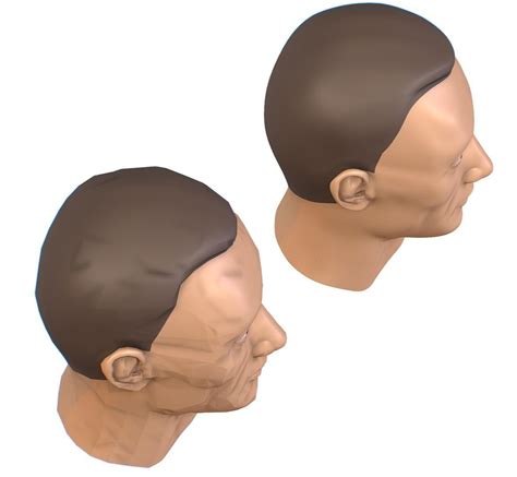 3d Model Subdivision 3d Model Mans Head Vr Ar Low Poly Cgtrader