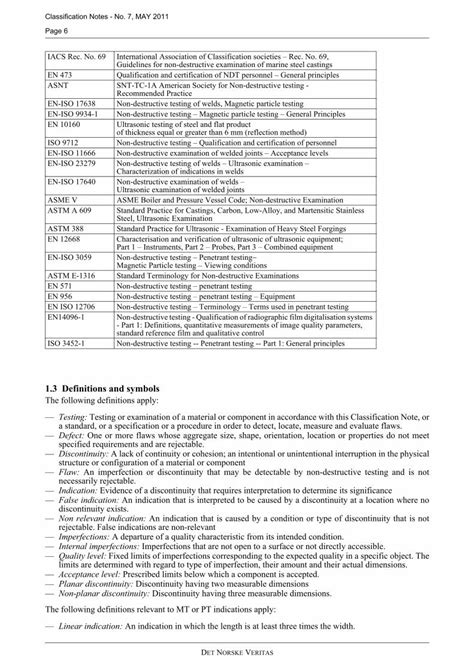 Pdf Classification Note 7 Non Destructive Testing · May 2011 This