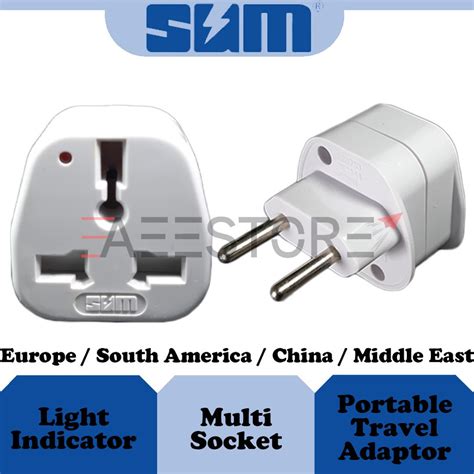 SUM Malaysia UK US EU China AU Thailand Universal Travel Adaptor Socket