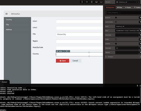 have an edit form textbox populated from 2 levels deep blazor server