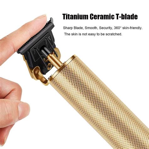 Professional Zero Gapped T Blade Hair Trimmer For Men Cordless Close