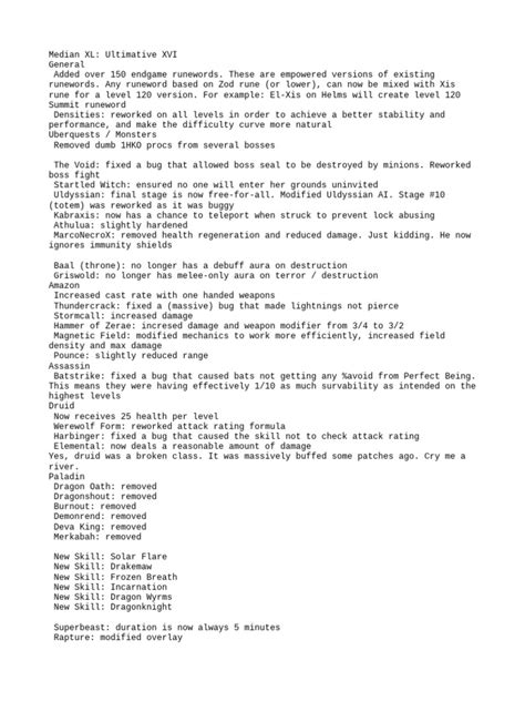 Diablo 2 Medianxl Latest Patch Features Pdf Computer File