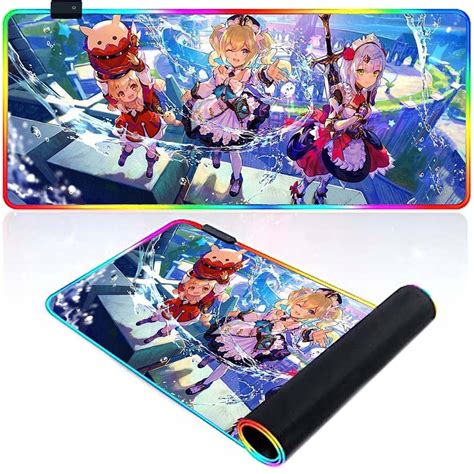 Anime Genshin Impact Klee ponadgabarytowa podkładka na biurko do gier