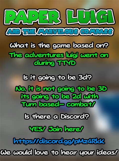 Paper Luigi And The Marvelous Compass Fangame Announcement R