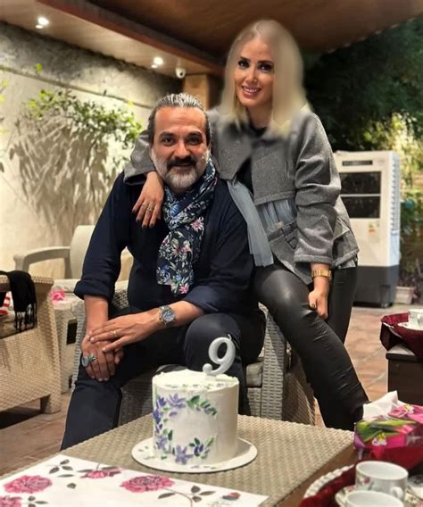 قابی از عاشقانه های یغما گلرویی و همسرش