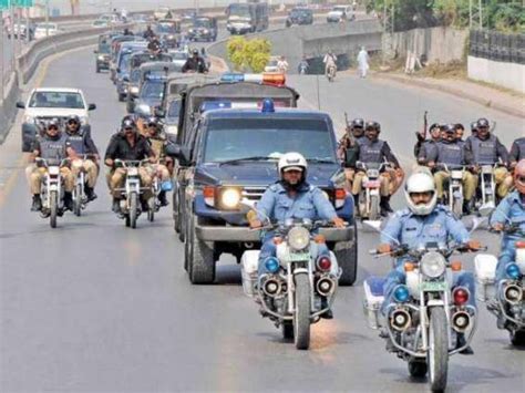 City Traffic Police Faisalabad Hold Flag March Pakistan Point