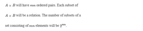 For Two Non Empty Sets A And B N A M And N B N Then The Total