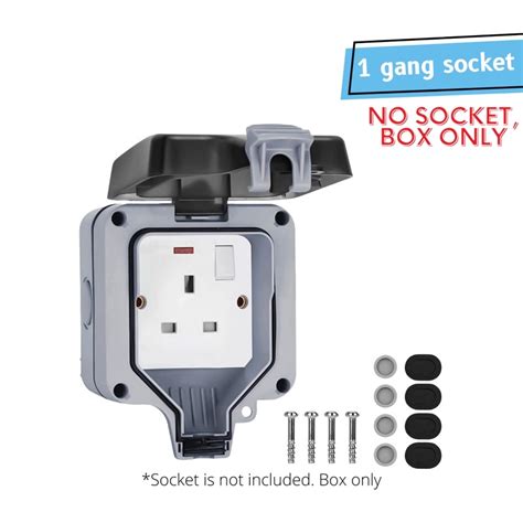 Weatherproof Ip66 Socket And Switch Outdoor Cover Box Only Socket