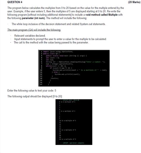 Solved The Program Below Calculates The Multiples From To Chegg