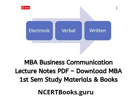 MBA Business Communication Lecture Notes Reference Books In Pdf