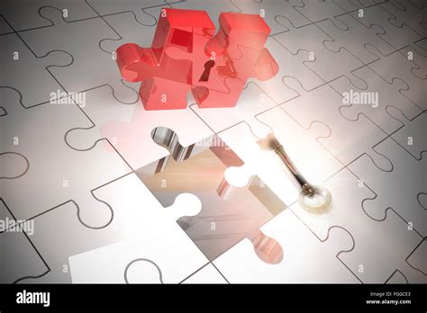 Key Unlocking Jigsaw Stock Photo Alamy