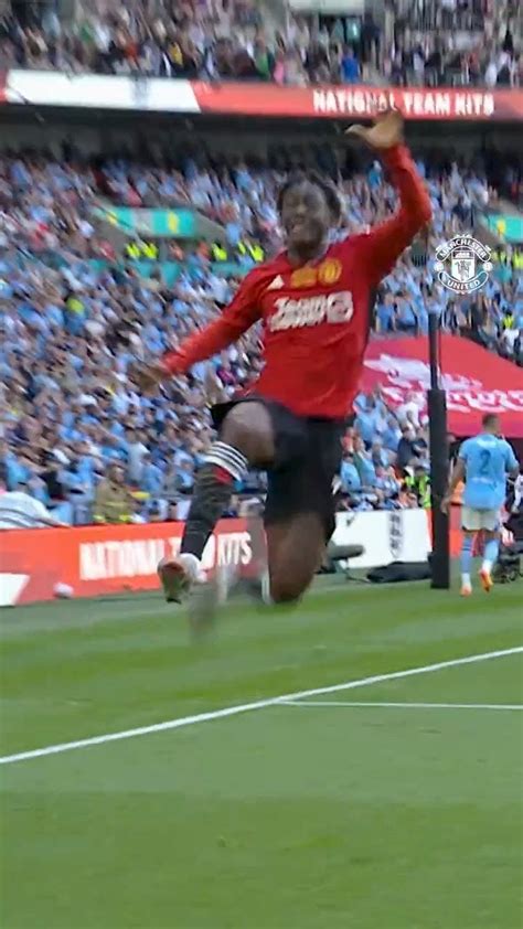 Manutd Kobbie Mainoos Goal Against Manchester City In The Fa Cup