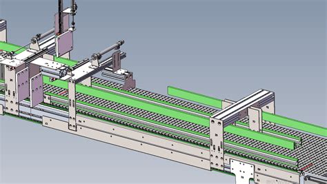 小型网带输送线分流机3d数模图纸 Solidworks设计 附step Solidworks 2018 模型图纸下载 懒石网