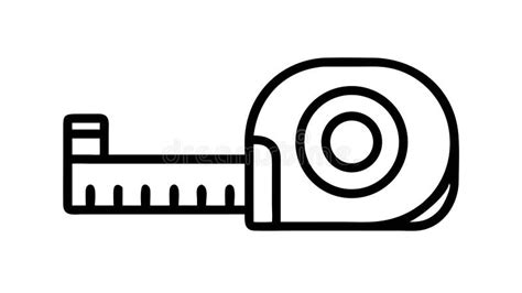 Measuring Tape Tool Icon Tailoring And Accurate Measurement Vector Design Generative Ai Stock