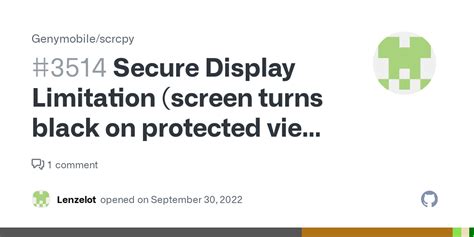 Secure Display Limitation Screen Turns Black On Protected View Should