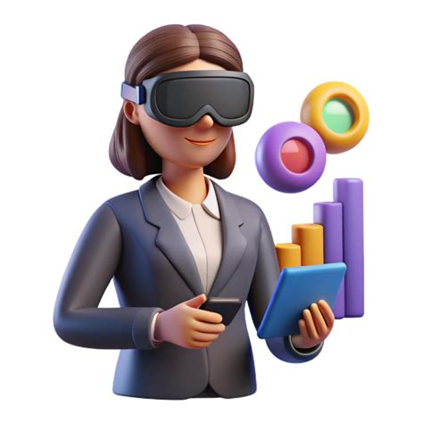 Elegant Minimalist Virtual Reality Business Analytics Data Visualization In Vr Detailed 56740559 Png
