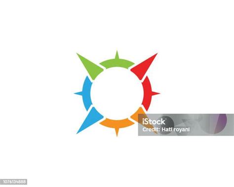 指南針徽標範本向量圖示設計向量圖形及更多商標圖片 商標 方向儀 現代 風格 Istock