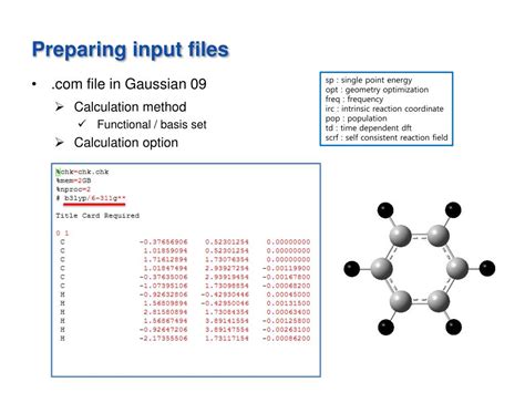 Ppt Gaussian 09 Tutorial Powerpoint Presentation Free Download Id