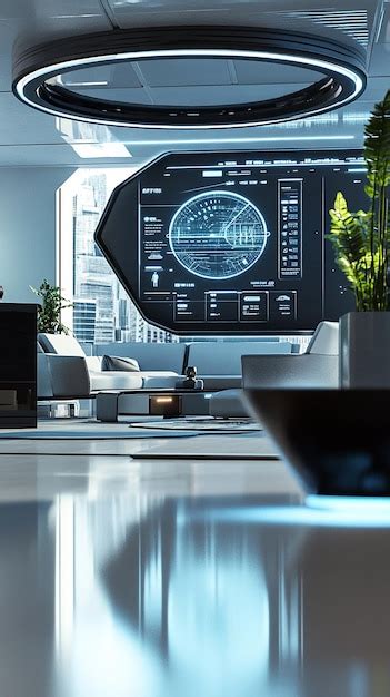 Futuristic Scene With Aidriven Personal Assistant Premium Ai