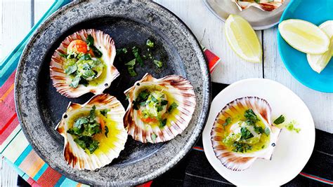 Grilled Scallops In The Shell 9Kitchen