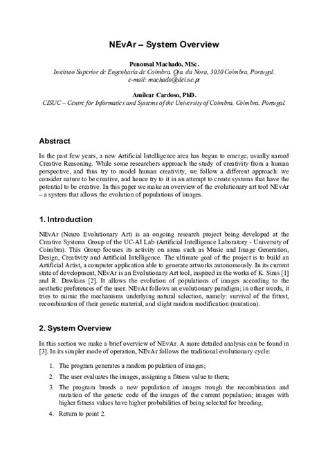 Pdf Nevar System Overview
