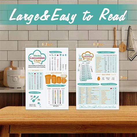 Kitchen Conversion Chart Magnet Imperial Metric To Standard