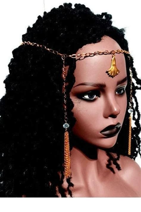 Lotus Flower Gold Chain Fringe Tassel Headdress