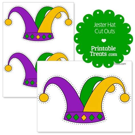 Printable Jester Hat Cut Outs Jester Hat Video Game Party Favors Cutout