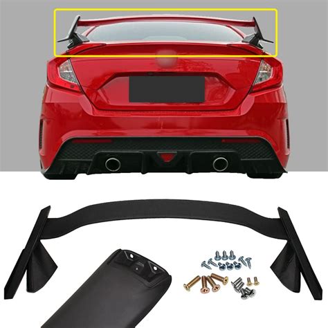 Buy Zxmoto Trunk Spoiler Wing ABS Matte Black Rear Spoiler Wing JDM Type R Style Trunk Spoiler