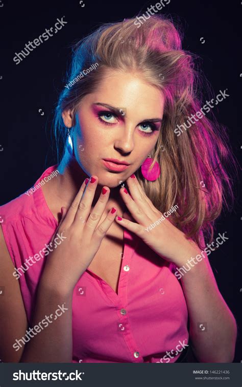 Sensual Retro S Fashion Girl Pink Stock Photo Shutterstock