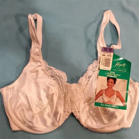 Lilyette White Full Figure Underwire Stretch Bra Size 40dd Bra Sizes