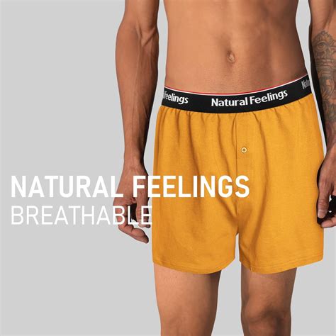 Natural Feelings Mens Boxer Short Bamboo Boxers For Men Loose Fit Mens