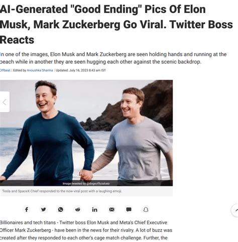 Ai Generated Good Ending Pics Of Elon Musk Mark Zuckerberg Go Viral