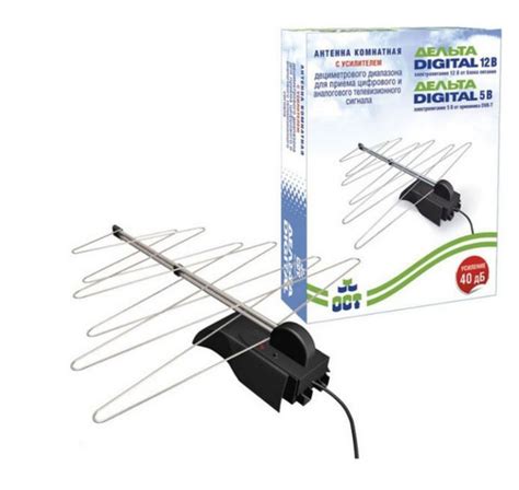 Антенна комнатная Дельта Digital К131А 03 12v активная Dvb T2 с б п 40 дБ коробка купить