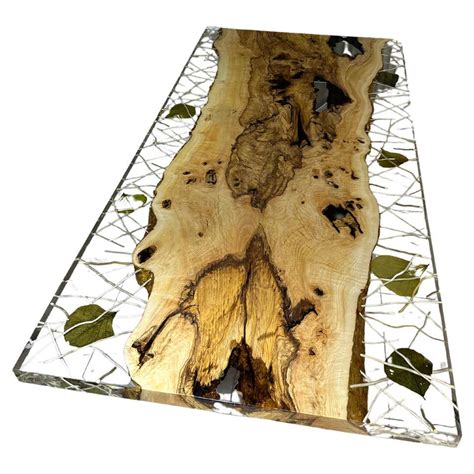Ancient Olive Wood Epoxy Resin Custom Dining Table For Sale At 1stdibs