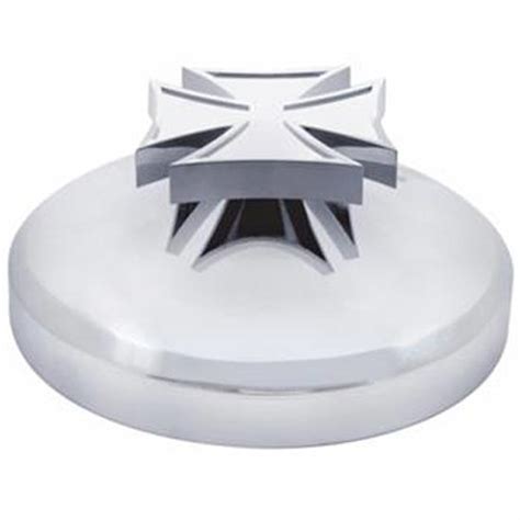 8 Inch Chrome Rear Hubcap W Iron Cross Spinner Hubcap 4 State Trucks