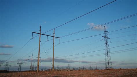 High Voltage Power Line At Sunrise Shot Near Los Angeles With A Canon