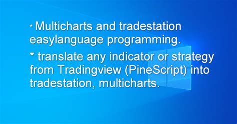 Do Multicharts And Tradestation Easylanguage Programming By Garyarmani