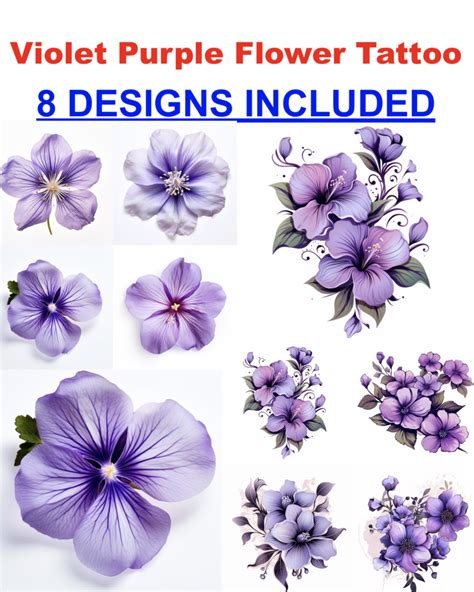 Violet Flower Tattoo Designs Meaning Placement Ideas The Bridge